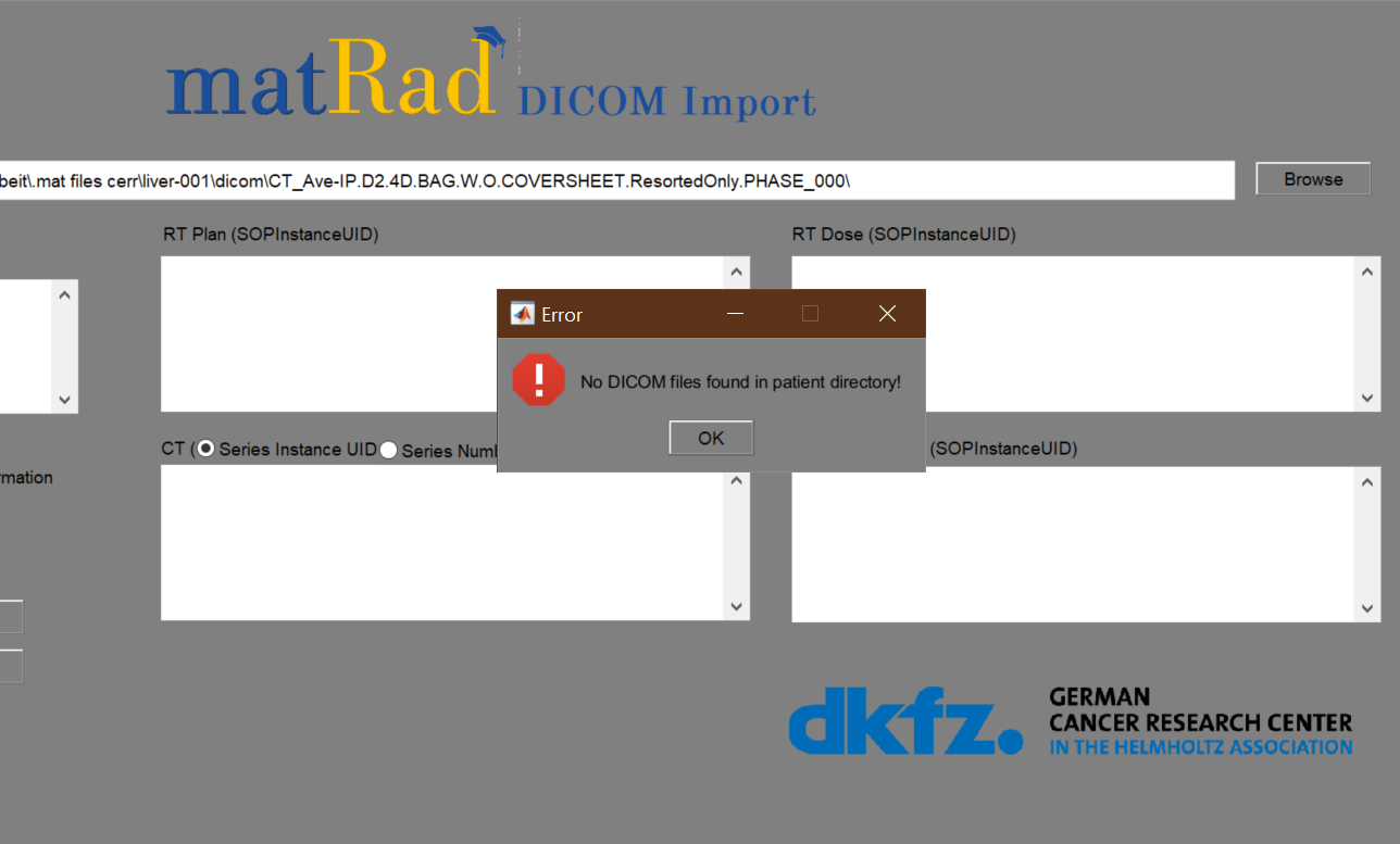 matRad does not recognize DICOM files [BUG] · Issue #543 · e0404/matRad · GitHub
