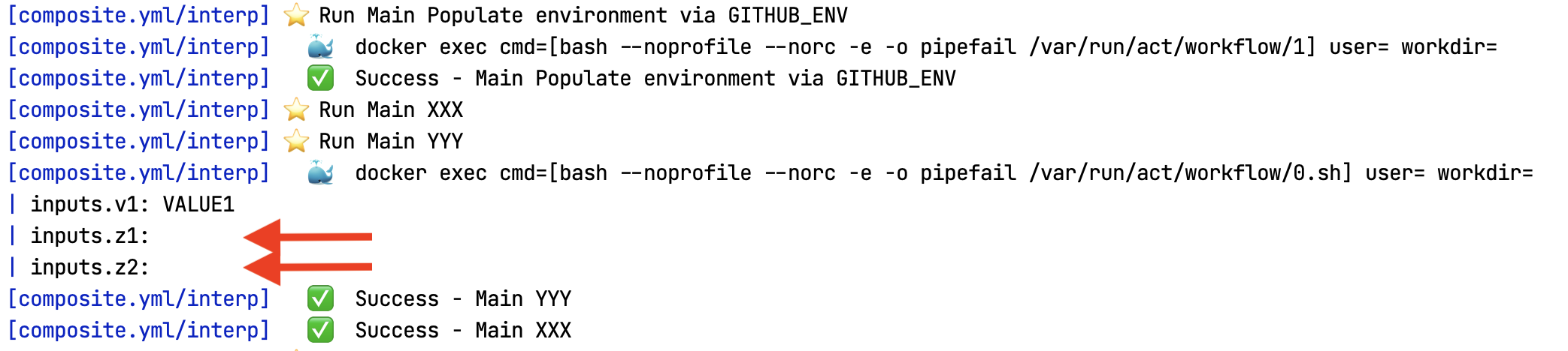 Step environment is not accounted when evaluating input for composite actions · Issue #1231 ...