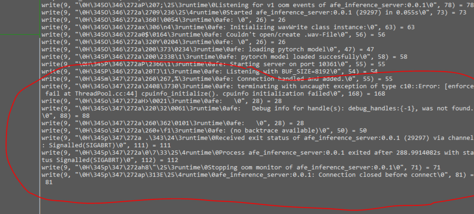 Termination With Uncaught Exception Of Type C10 · Issue 564 · Esrlabs Northstar · Github