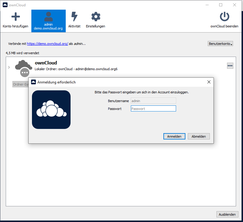 Login dialog loop when adding an HTTP basic auth account · Issue #10351 · owncloud/client · GitHub