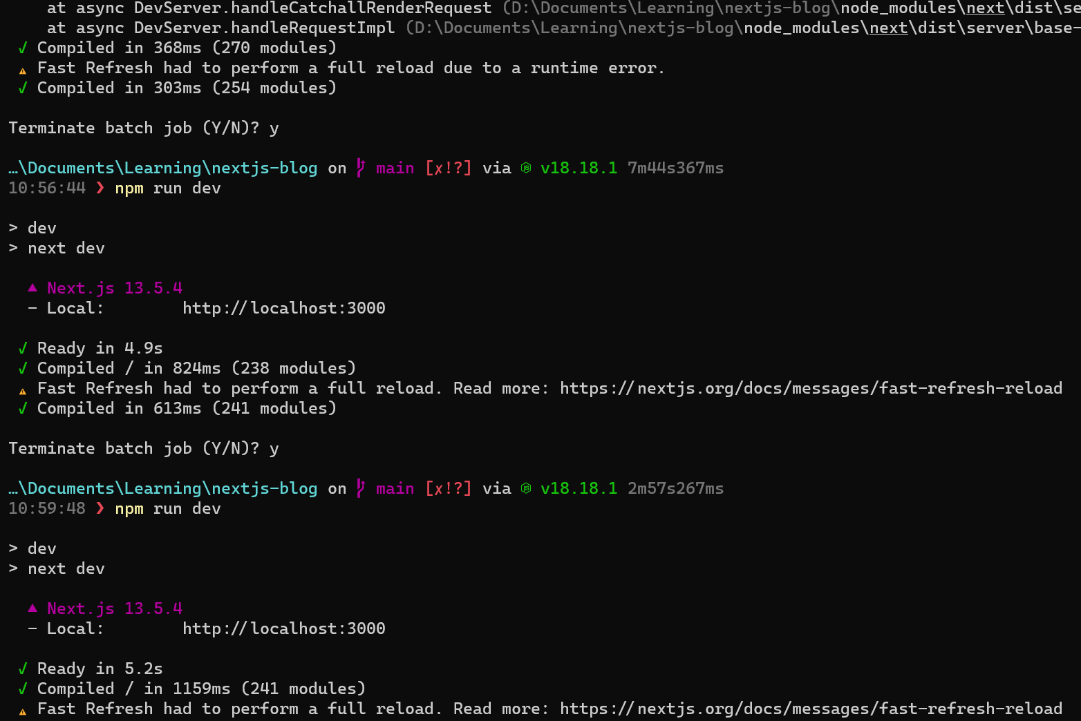 Ctrl+C can't solve "Fast Refresh had to perform a full reload." · vercel next.js · Discussion ...