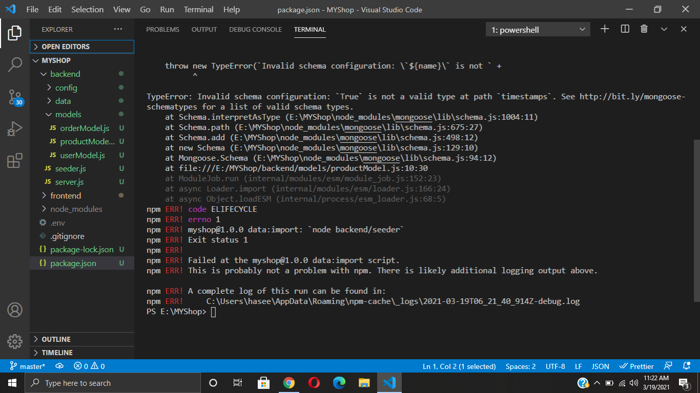 backend seeder problem in importing the data · Issue #125 · bradtraversy/proshop_mern · GitHub