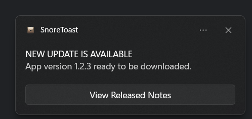 Update notifications have an unrecognizable icon and "SnoreToast" as the title · Issue #367 ...