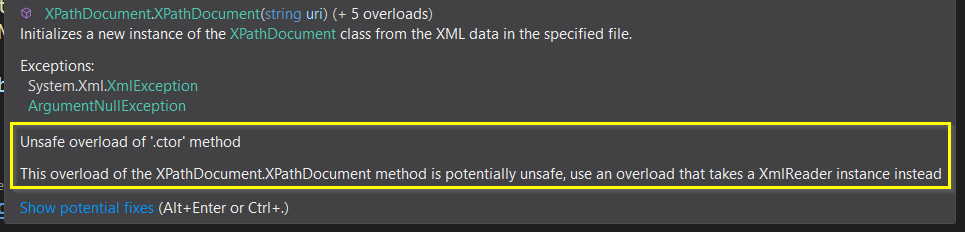 CA3075 does not explain why the given member is unsafe · Issue #3936 · dotnet/roslyn-analyzers ...