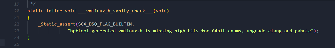 Static asset SCX_DSQ_FLAG_BUILTIN failed while making single scheduler · Issue #8 · sched-ext ...