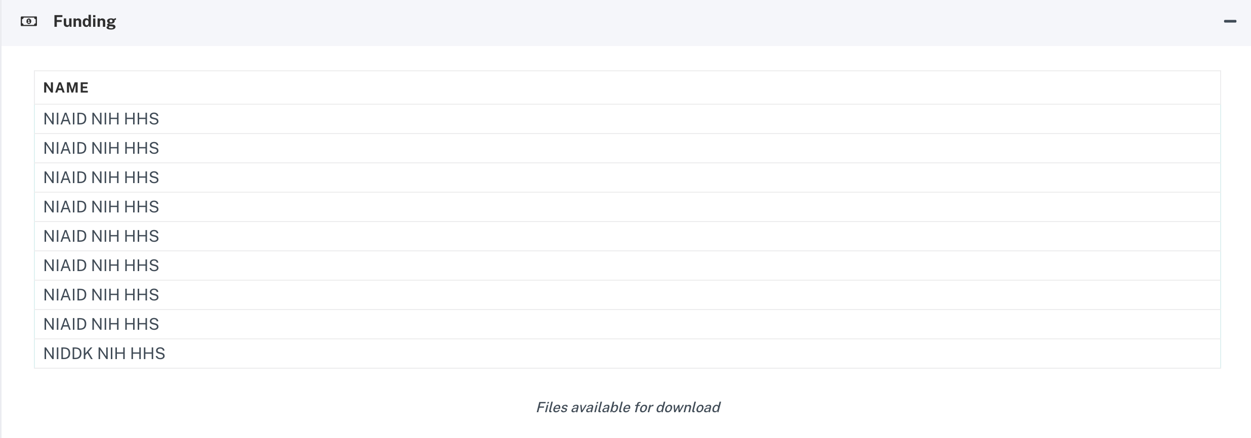 Funding not displaying identifier properly · Issue #34 · NIAID-Data-Ecosystem/nde-portal · GitHub