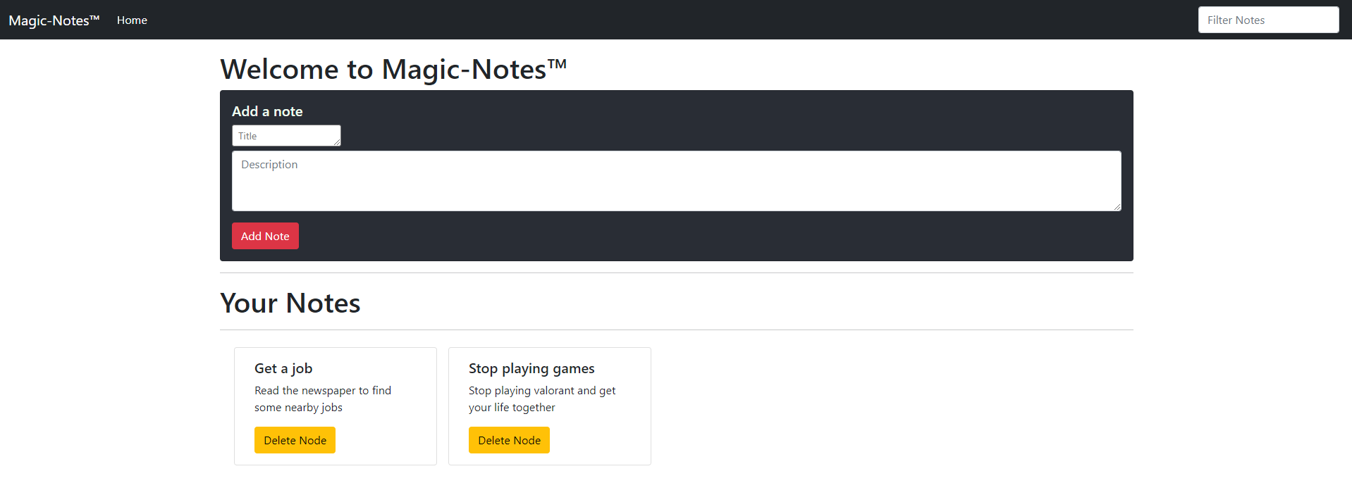 GitHub - chaitanya1108/magicNotes: A note taking app with filtering ...