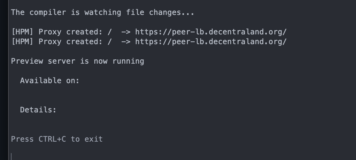 "dcl start" not showing server info on WSL2 · Issue #648 · decentraland/cli · GitHub