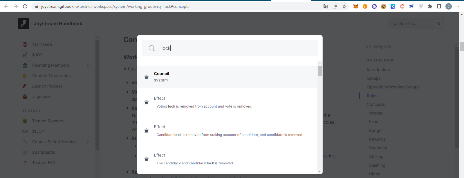[USERSNAP] Broken handbook links - Tooltips · Issue #2847 · Joystream/pioneer · GitHub