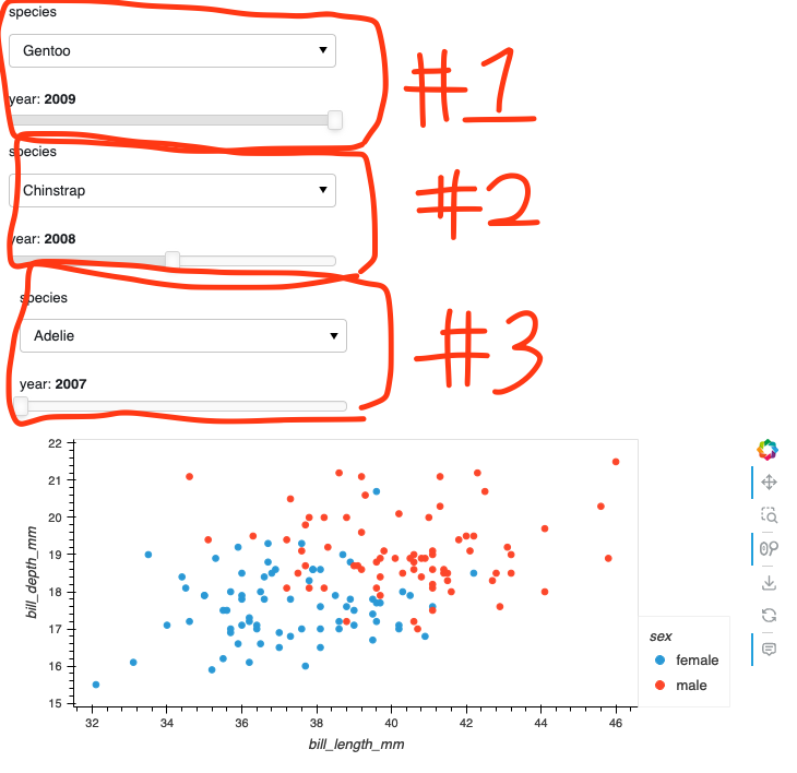 Values of widgets are not synchronized correctly when using interactive dataframe · Issue #4983 ...