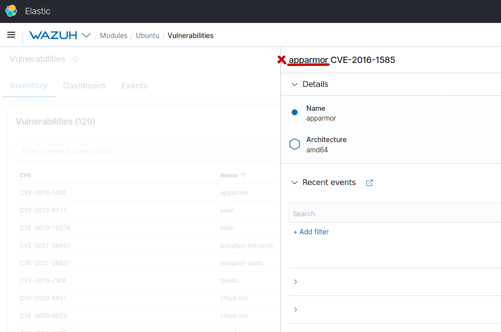 Vulnerabilities inventory cleanup · Issue #3242 · wazuh/wazuh-dashboard-plugins · GitHub