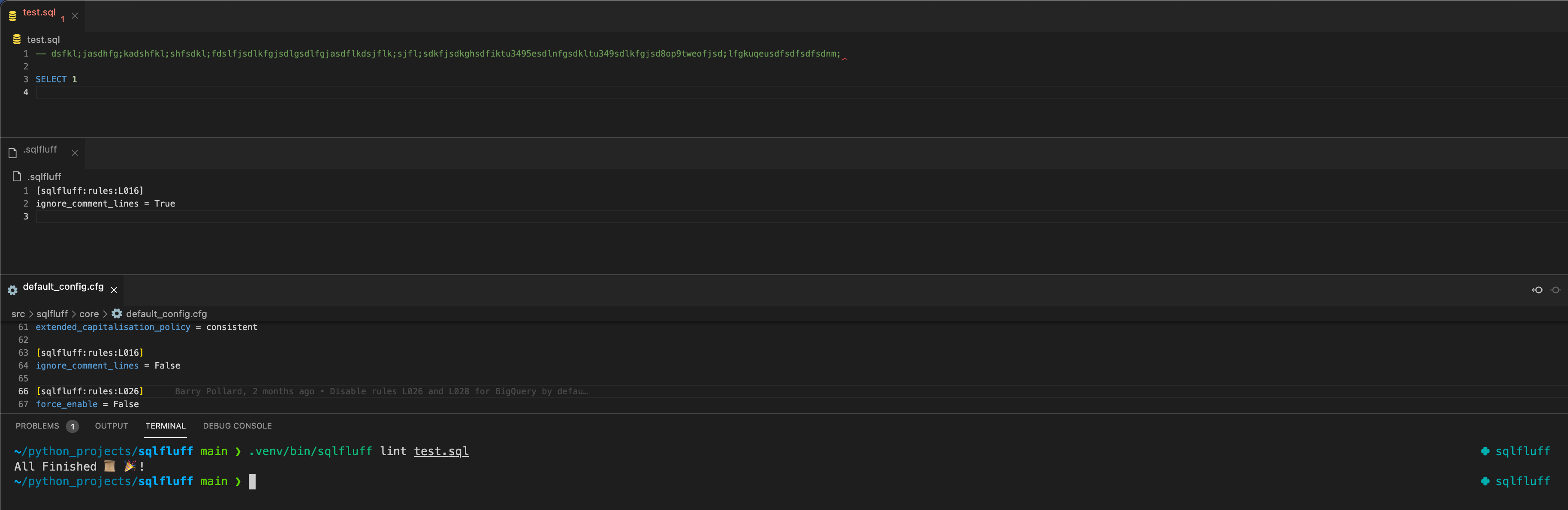 Disable Rule Inline Doesnt Work For Commented Sections Of Code · Issue 1977 · Sqlfluff 2162