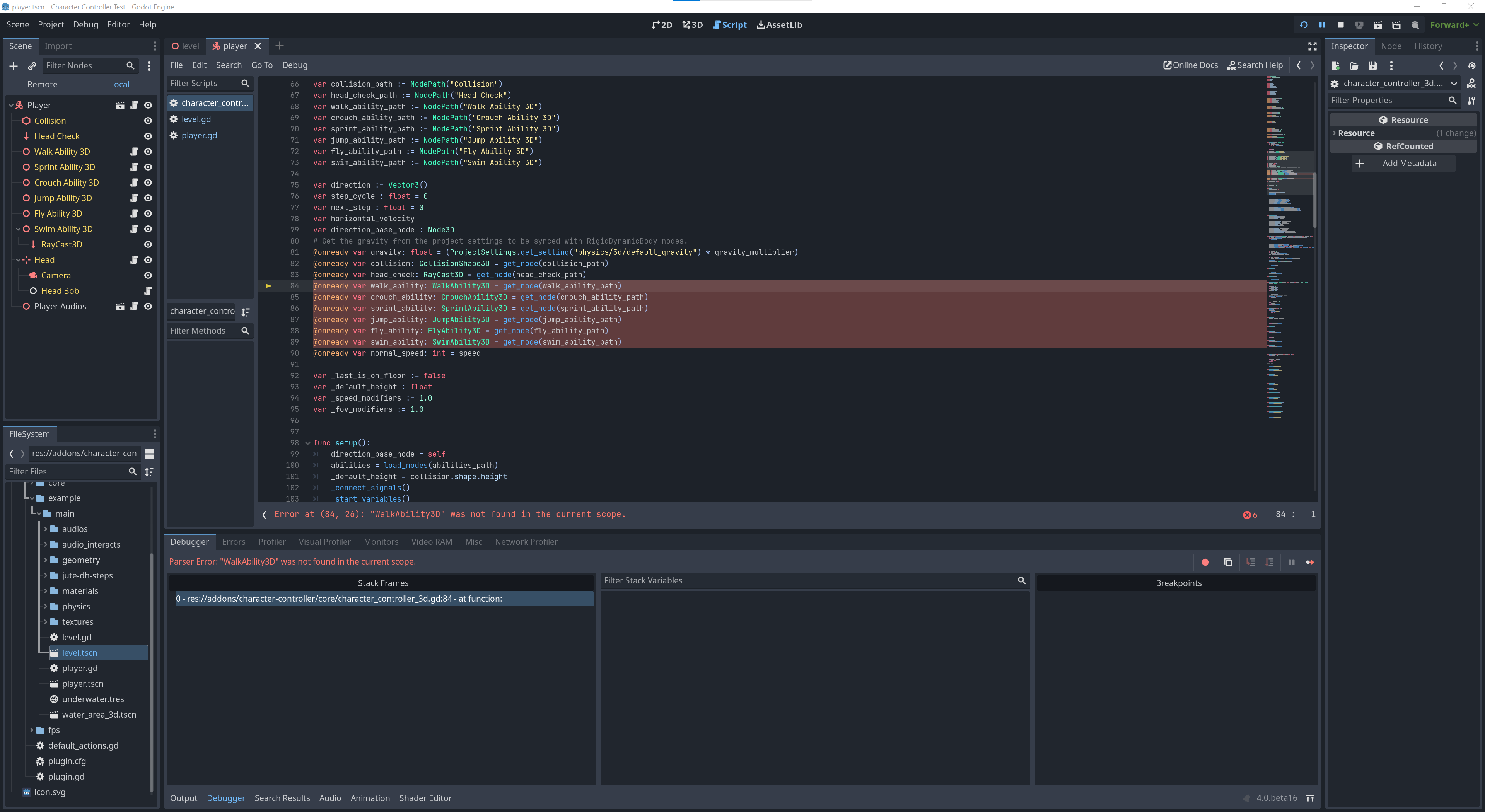 Broken in Beta 16 · Issue #8 · expressobits/character-controller · GitHub