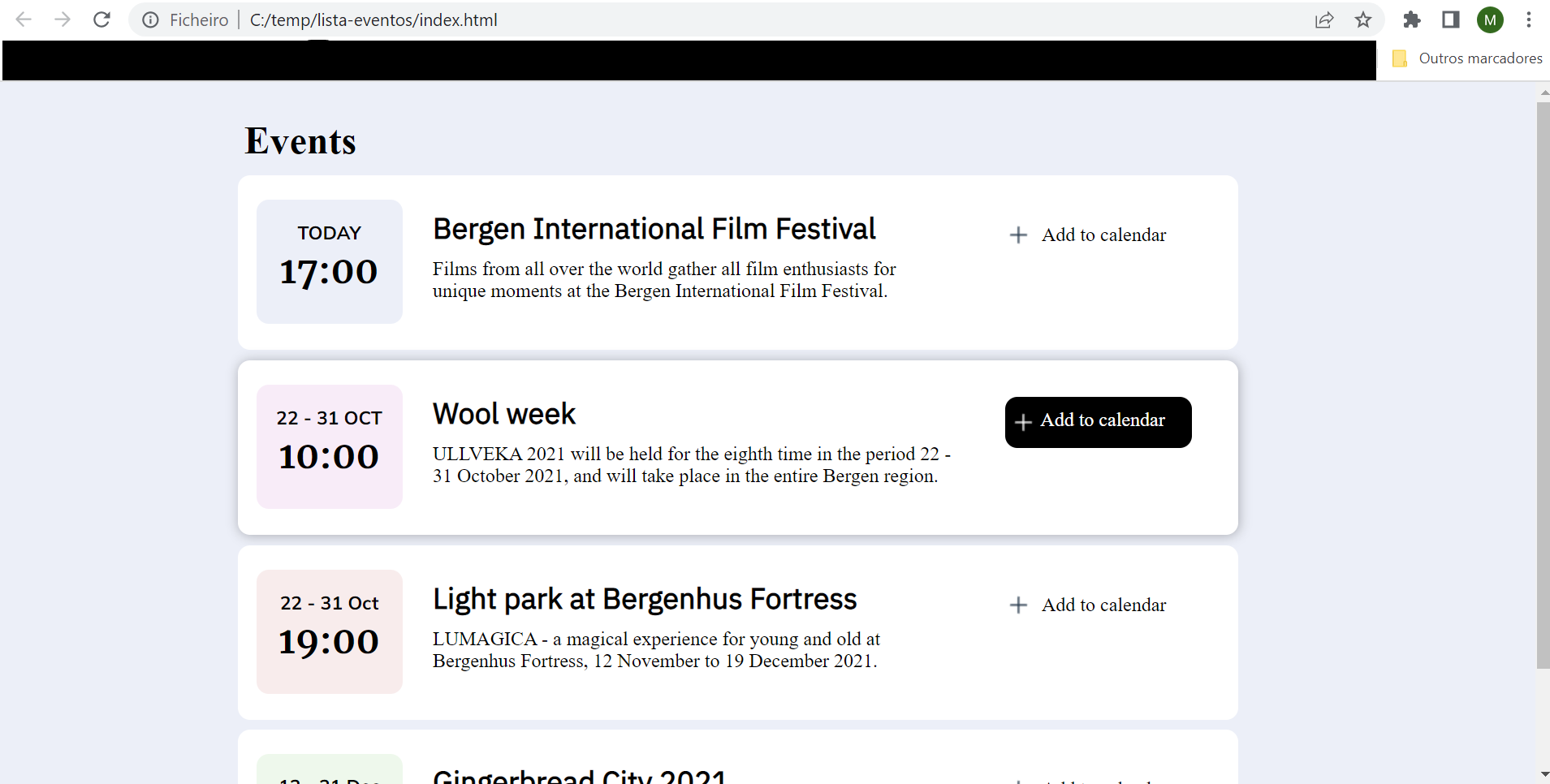 GitHub - marcelladuraes/lista-eventos