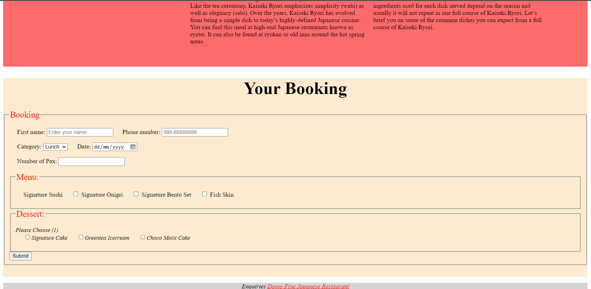 GitHub - noorulain-dev/Restaurant-Booking: A japanese restaurant's website where customers can ...