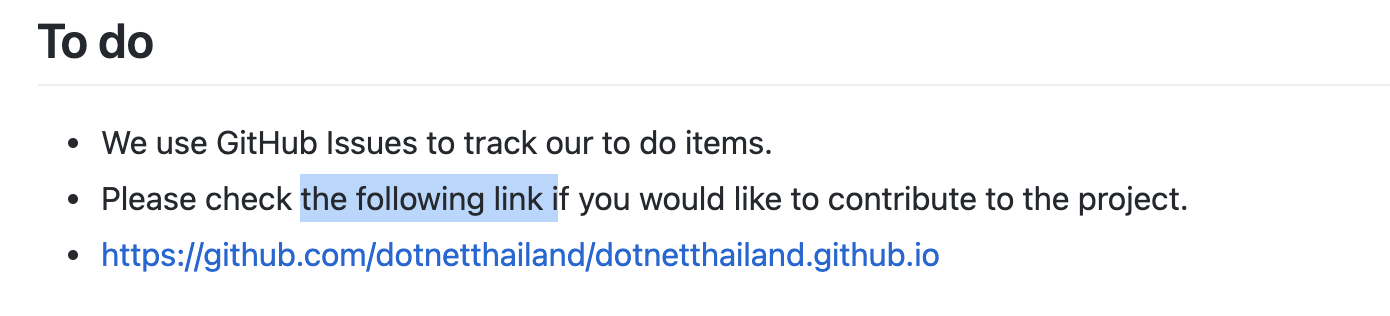 Fix todo links · Issue #99 · dotnetthailand/dotnetthailand.github.io · GitHub