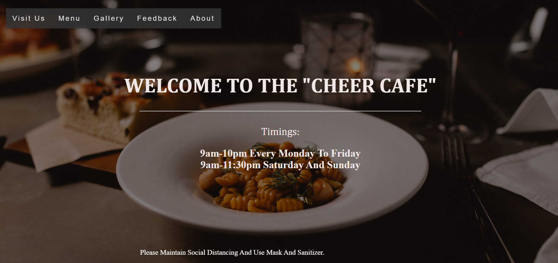 Adding Gallery Visit Us And Feedback Page On Cheer Cafe Website · Issue 371 · Astrodevil