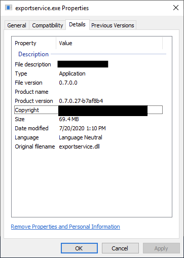 Version Information not added when EXE is published on Mac/Linux ...