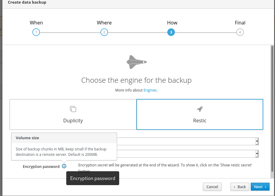 Display the restic backup secret · Issue #6346 · NethServer/dev · GitHub