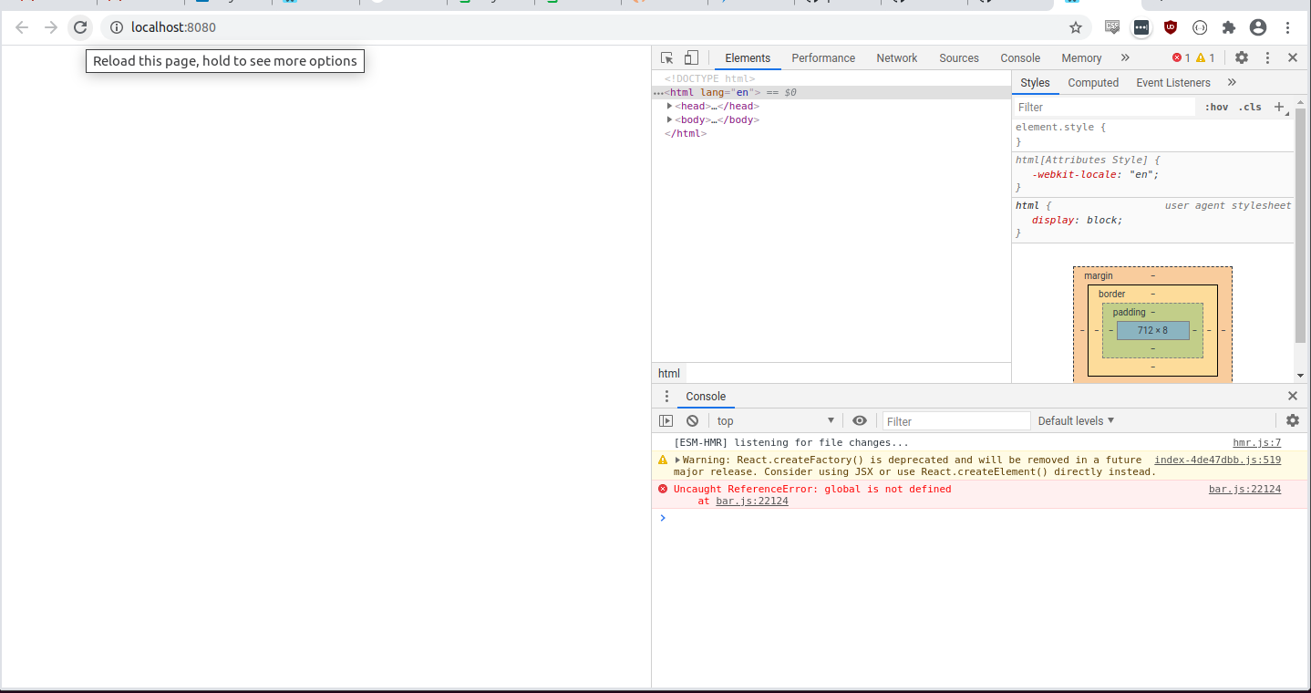 `global is not defined` when using React Nivo chart library · FredKSchott snowpack · Discussion ...