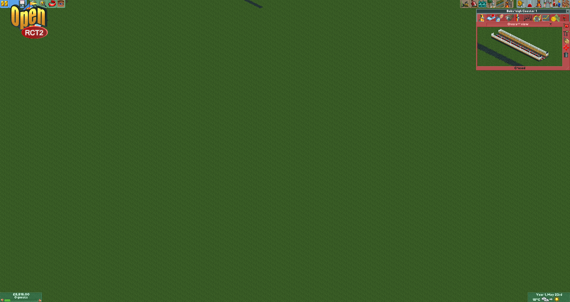 OpenRCT2 Logo is overlapping the display · Issue #20629 · OpenRCT2/OpenRCT2 · GitHub