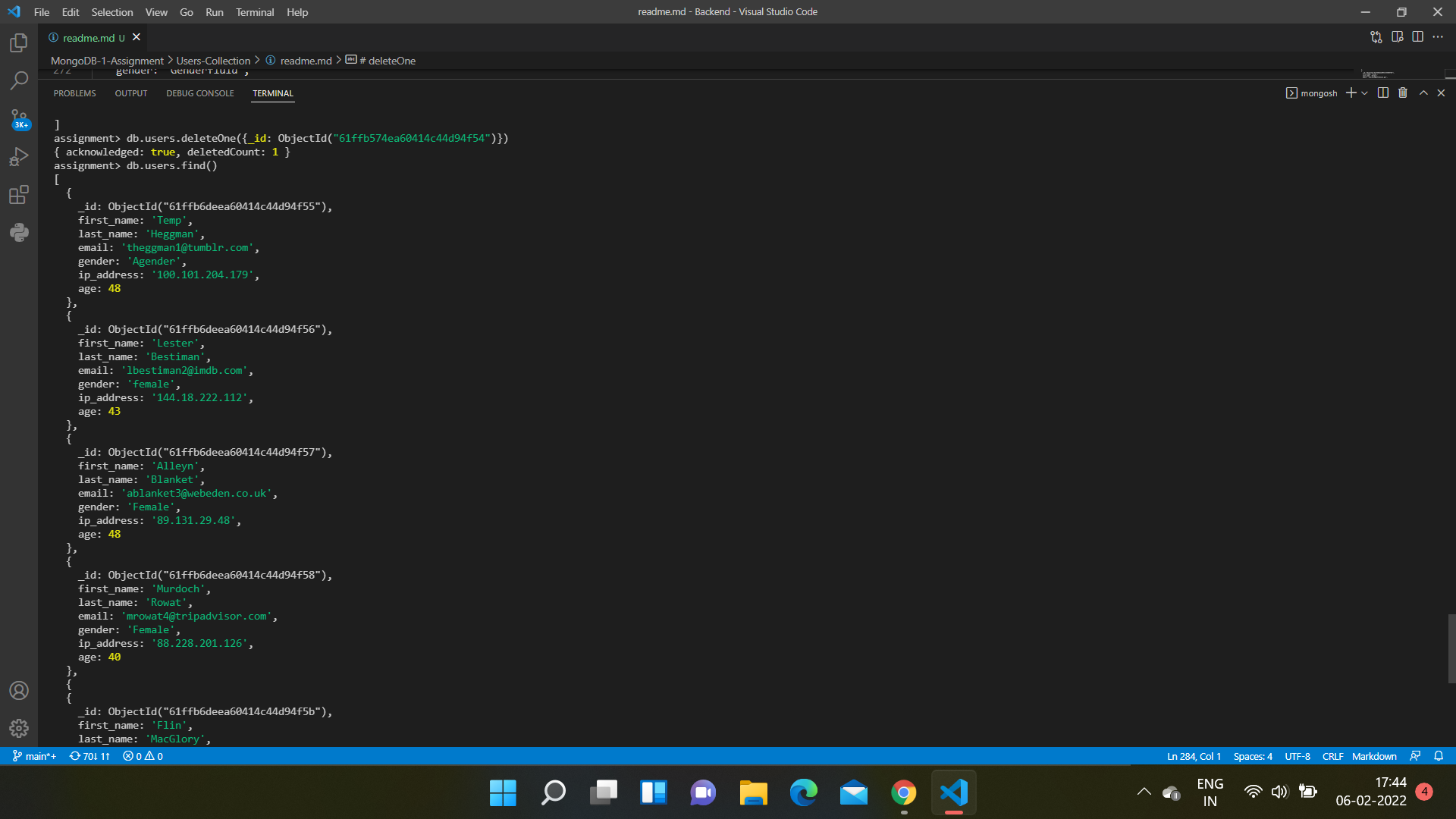 GitHub - Satyamall/Backend-MongoDB-1-Users-Collection