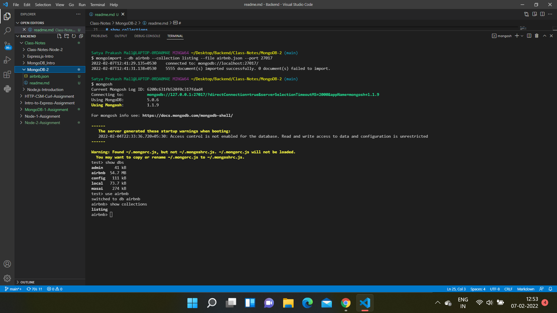 GitHub - Satyamall/Backend-MongoDB-2-with-airbnb-json-data