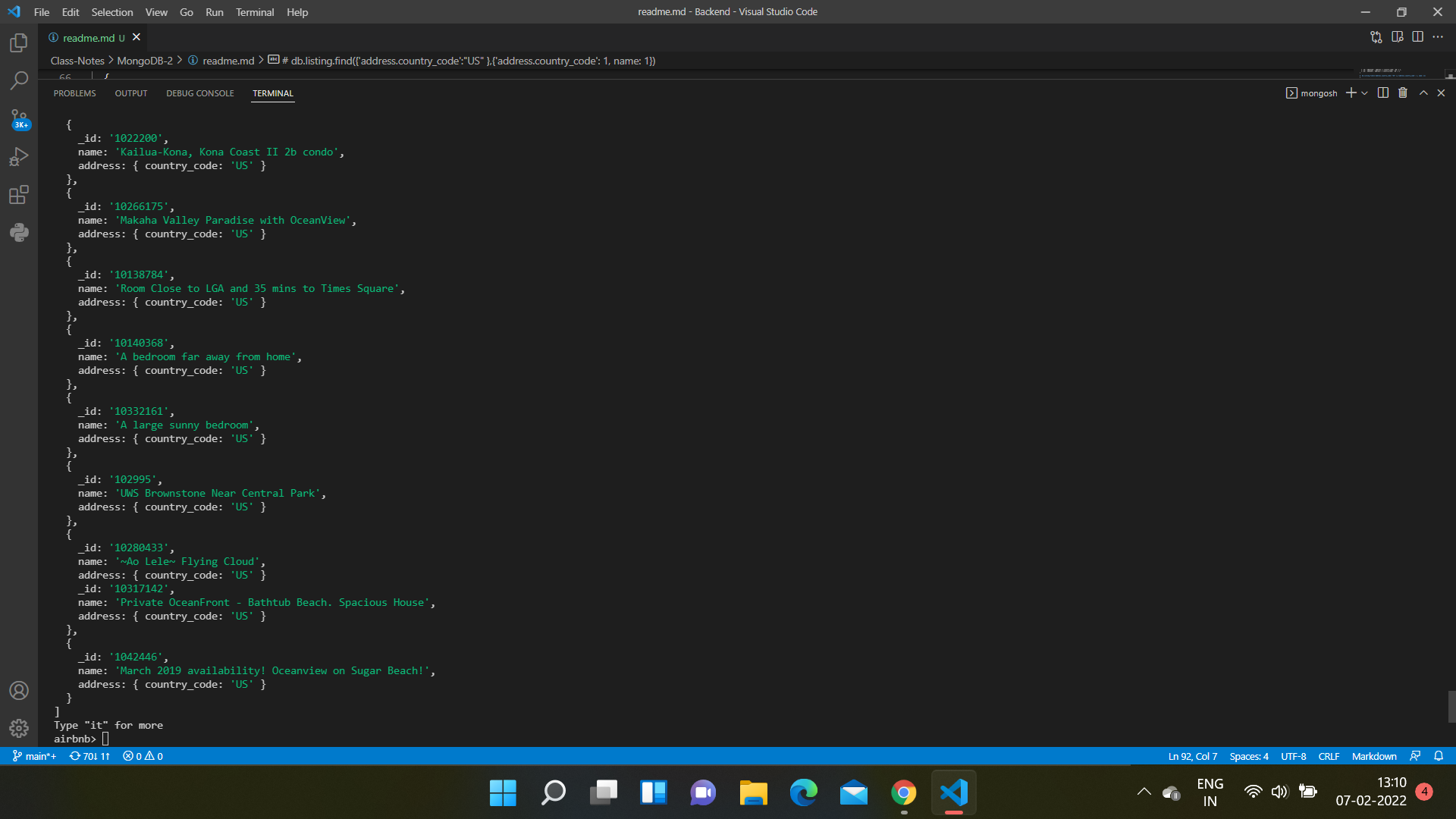 GitHub - Satyamall/Backend-MongoDB-2-with-airbnb-json-data
