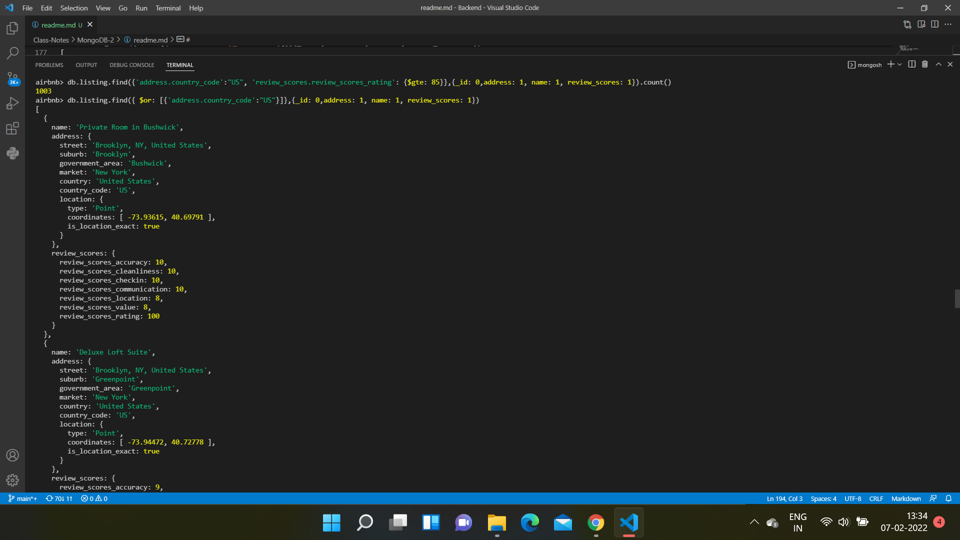 GitHub - Satyamall/Backend-MongoDB-2-with-airbnb-json-data