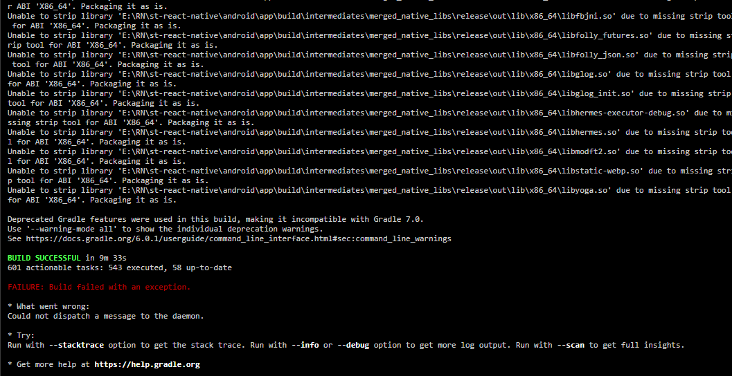 Could not dispatch a message to the daemon. · Issue #29094 · facebook/react-native · GitHub