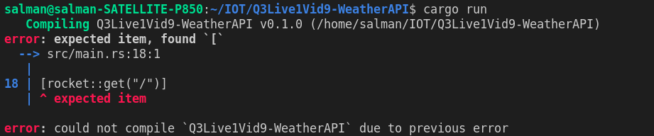 Rocket - error: expected item, found `[` · Issue #1803 · rwf2/Rocket · GitHub