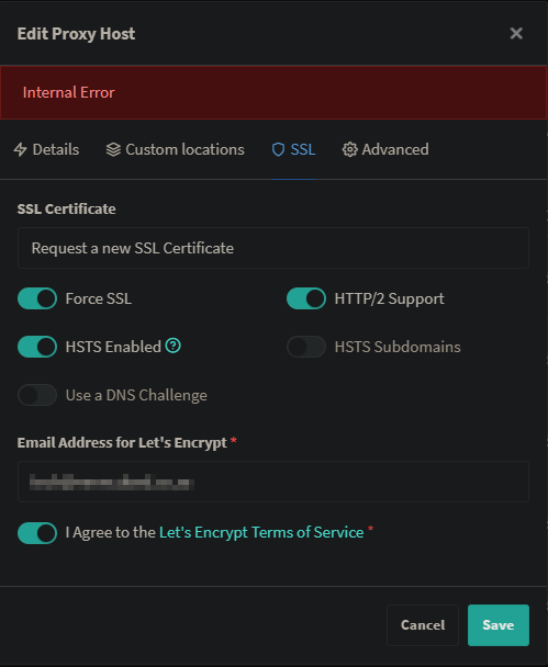 Refuses To Work With Unknown Host In Proxyhosts · Issue 2522 · Nginxproxymanagernginx Proxy