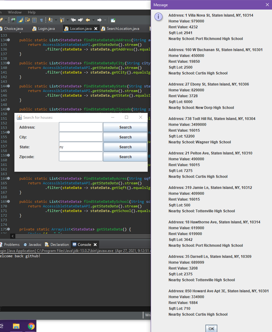 GitHub - giannagalard/Real-Estate: house listing program