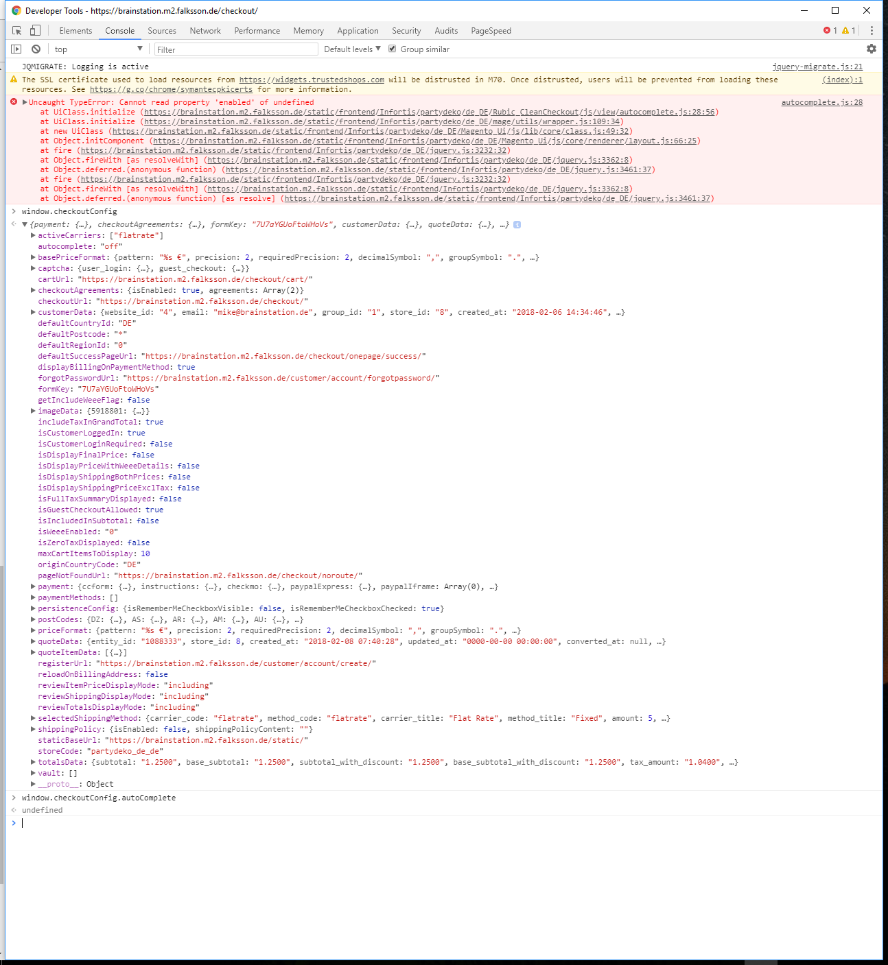 Cannot read property 'enabled' of undefined (autoComplete) · Issue #30 · danslo/CleanCheckout ...