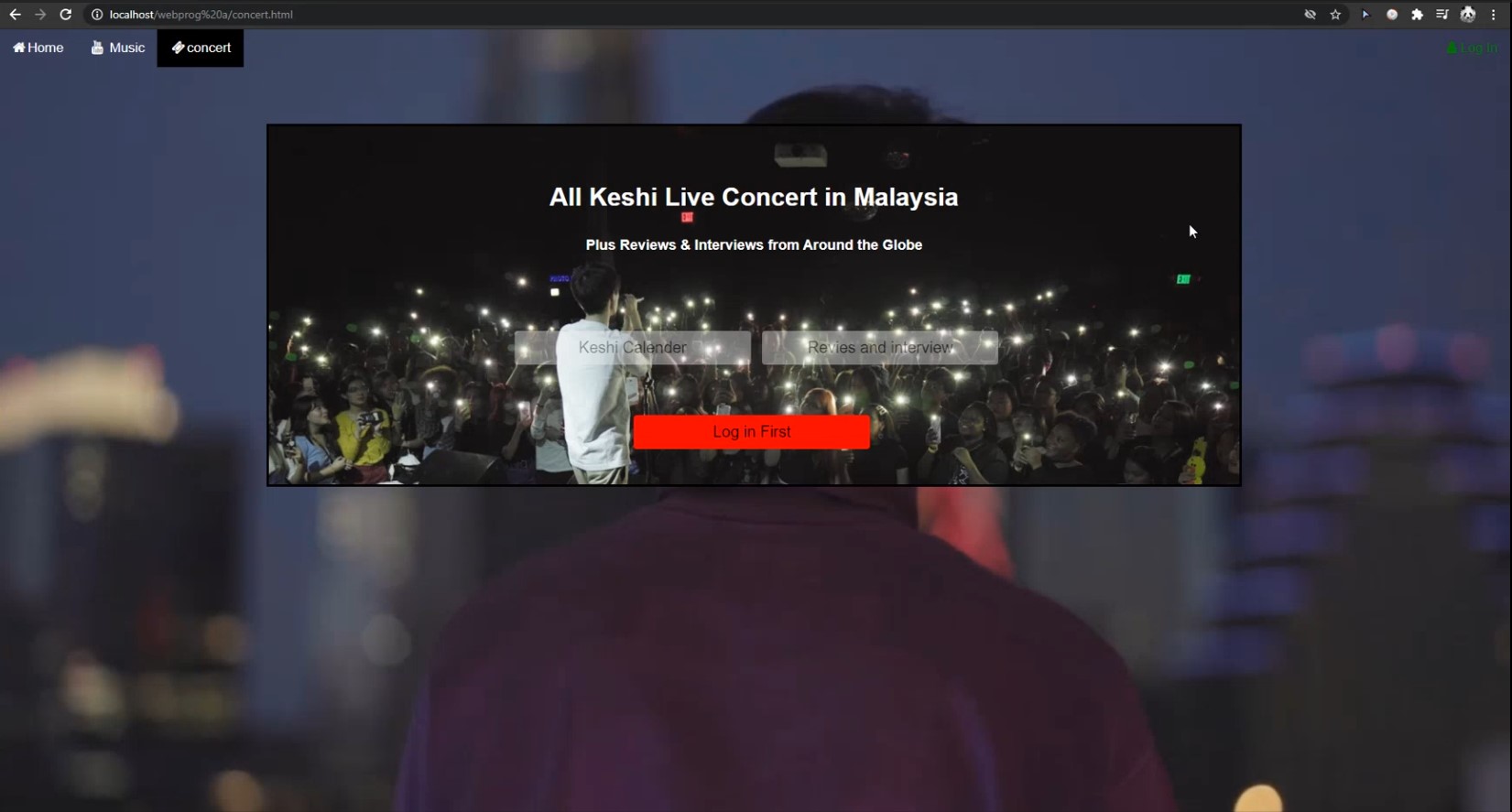 GitHub - ManB-crypto/Concert_Website: Website Design for Concert Which include Pure HTML And PHP