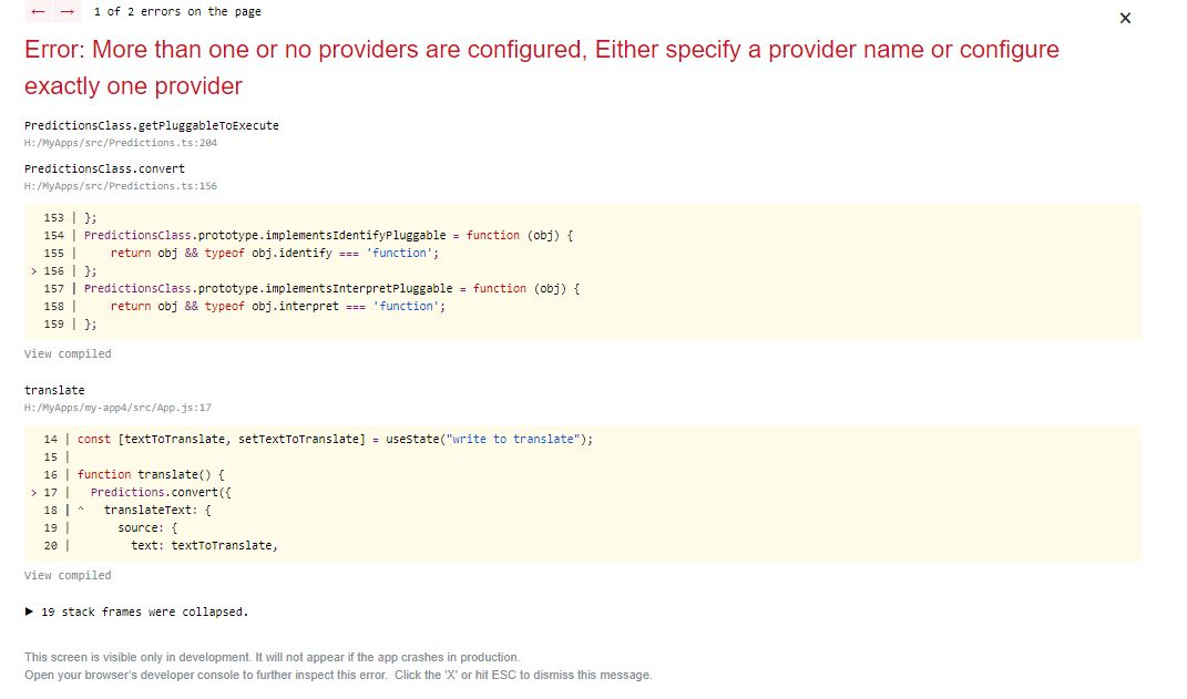 Uncaught Error: More than one or no providers are configured · Issue #3928 · aws-amplify/amplify ...