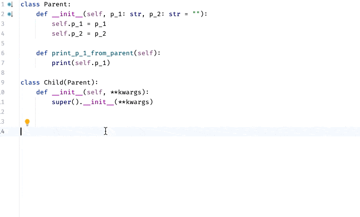 Pylance not hinting parameters that are passed to parent through **kwargs · Issue #4450 ...