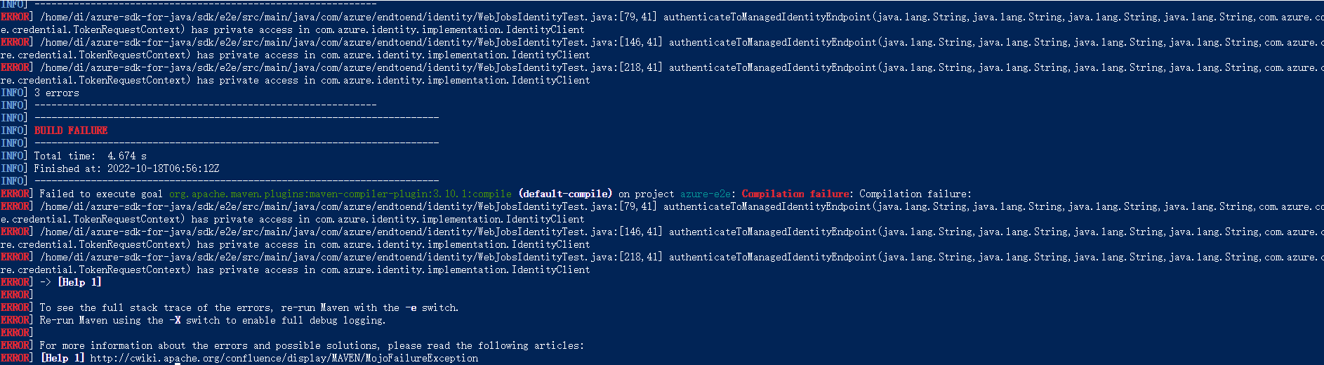 Identity E2e Tests For Running Fail In Cloudshell And Azure Webjobs · Issue 31812 · Azure Azure