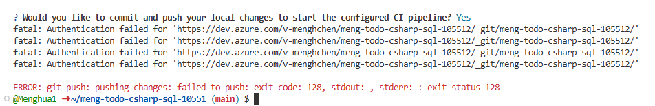 Failed To Execute `azd Pipeline Config Provider Azdo` On Codespace · Issue 1993 · Azure Azure