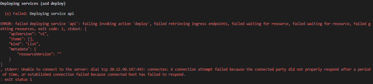 Deploying service api failed when using todo-nodejs-mongo-aks template · Issue #1992 · Azure ...