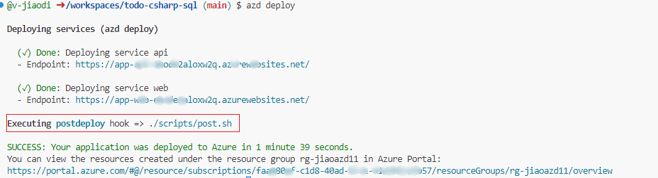 ERROR: failed running post hooks: Error: loading environment: · Issue #2639 · Azure/azure-dev ...