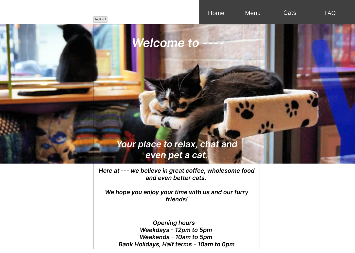 GitHub - LaraL15/Catcafe.github.io: Milestone Project1