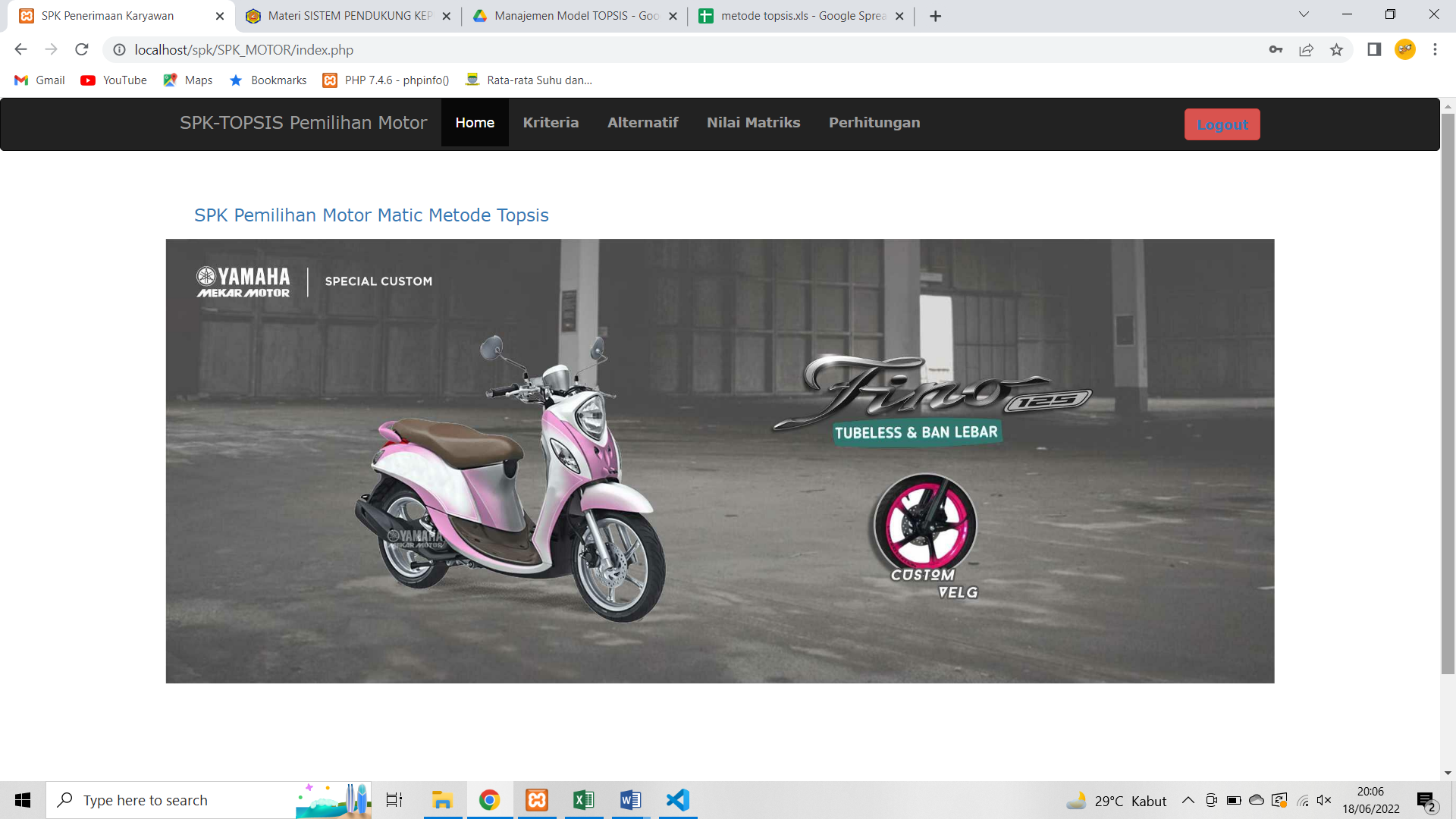 GitHub - fikanurhasari/Aplikasi-Pemilihan-Sepeda-Motor: Sistem Pendukung Keputusan (SPK ...