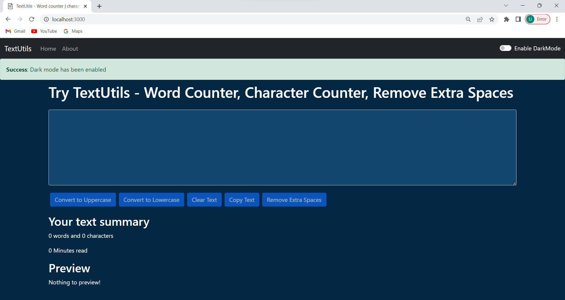 Github Utsavdesai26 Textutils React