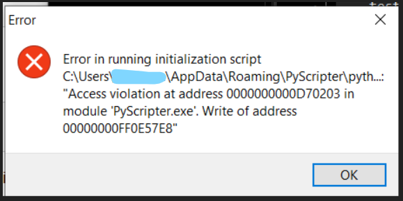 App launch, Run, and Misc errors · Issue #1105 · pyscripter/pyscripter · GitHub