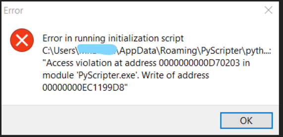 App Launch Run And Misc Errors · Issue 1105 · Pyscripterpyscripter · Github