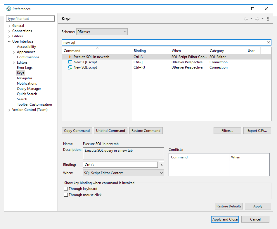 Keyboard Short Cut Not Working New Sql Script Ctrl And Ctrl F3