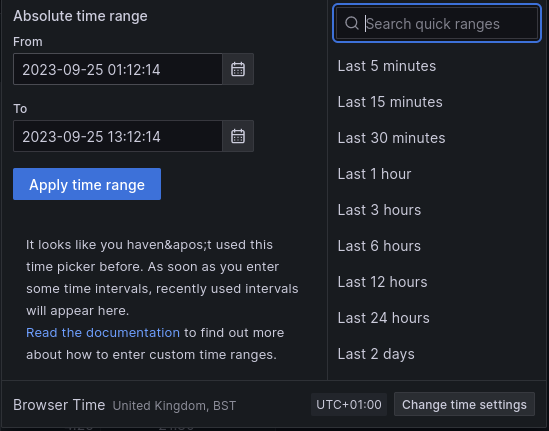 Dashboards Literal ` ` Appears In Time Picker · Issue 75374 · Grafana Grafana · Github