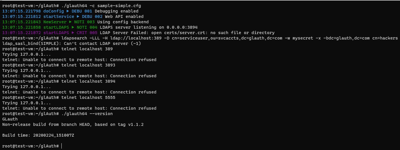 Not able to connect glAuth server · Issue #147 · glauth/glauth · GitHub