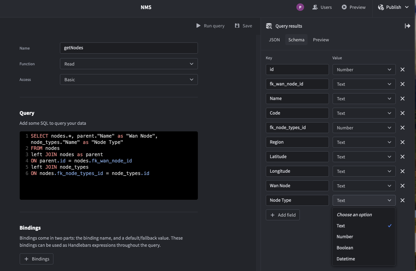 Sql Datasource Allow Mapping Of Query Response Fields To Budibase